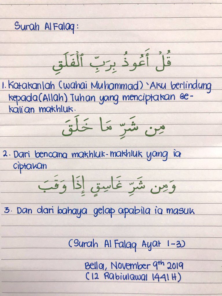 Ayat Pendinding Diri Yang Nabi Muhammad SAW Amalkan, Surah Al-Falaq ...