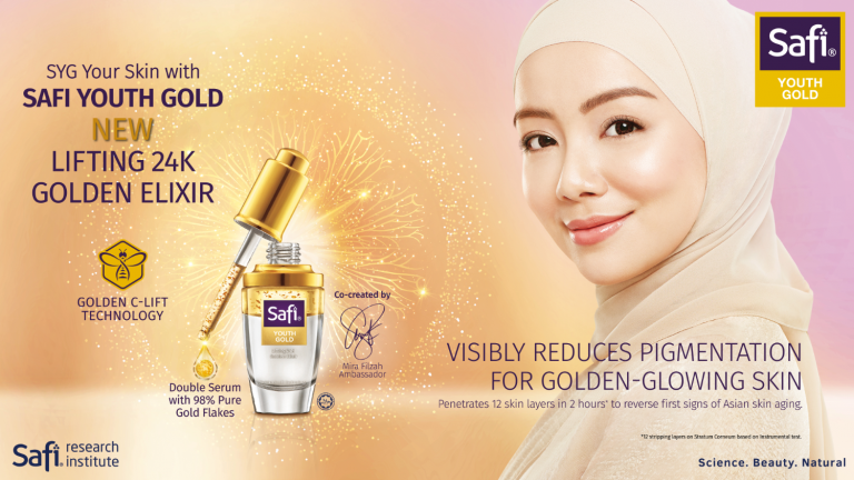 Mira Filzah Bersinar Bak Keemasan, SAFI Youth Gold Lifting 24K Golden ...
